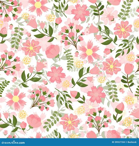 Seamless Spring Floral Background Stock Vector Illustration Of Green Background 39557104