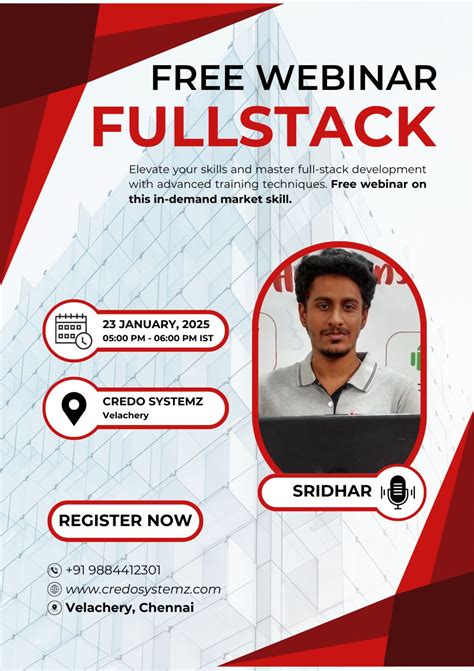🤩free Webinar Fullstack Web Application Development தமிழில் Jones