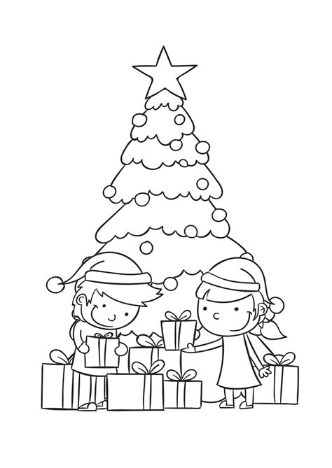 크리스마스 트리 색칠공부 도안 무료 색칠공부 도안