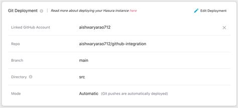 Cloud Github Deployment Hasura Graphql Docs