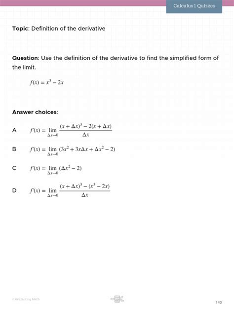 Definitionofthederivative Pdf Mathematics Mathematical Objects