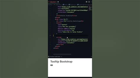 Tooltip Bootstrap 5 Shorts Coding Html Youtube