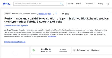 performance and scalability evaluation of a permissioned blockchain