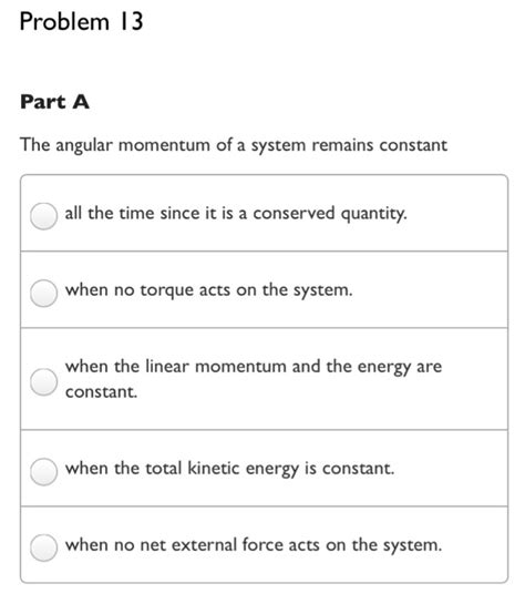 Solved Problem Part A The Angular Momentum Of A System Chegg