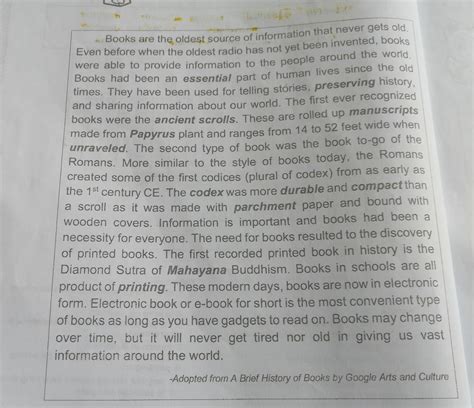 Questions 1 What Is The Source Of Information Mentioned In The