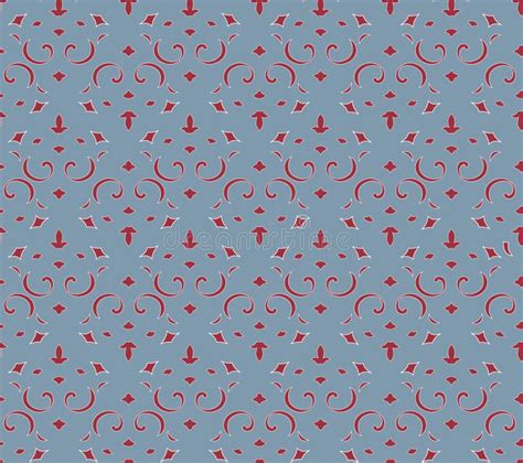 Abstract Arabesque Seamless Pattern With Flourish Asian Motif Linear