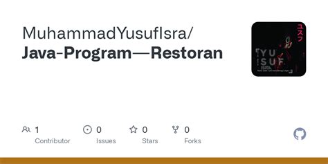 GitHub MuhammadYusufIsra Java Program Restoran