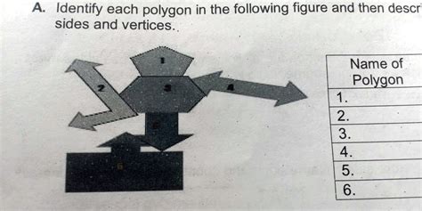 SOLVED Identify Each Polygon In The Following Figure And Then Describe Its Sides And Vertices