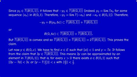 Math400 Functional Analysis Section 33 The Open Mapping Theorem Part2 Youtube