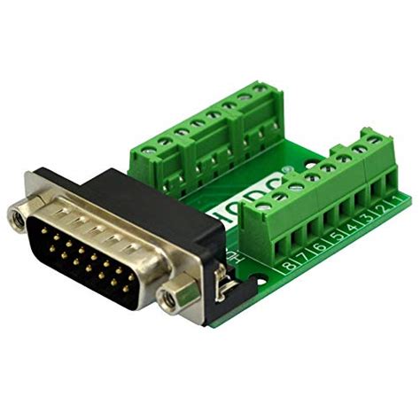 Slim Right Angle D SUB Header Breakout Board Terminal Block DSUB Connector Module DB15 Male In