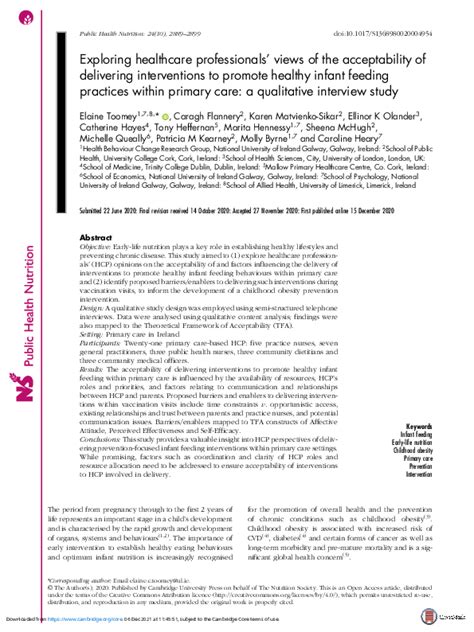 Pdf Exploring Healthcare Professionals Views Of The Acceptability Of