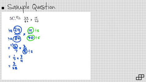 Multiplying Fractions Using Cancelling Mathsquad