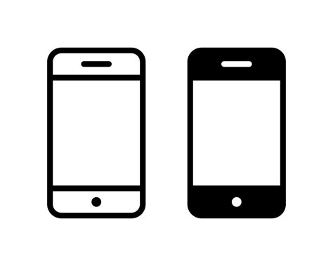 Cellphone Smartphone Mobile Phone Icon Vector In Clipart Style