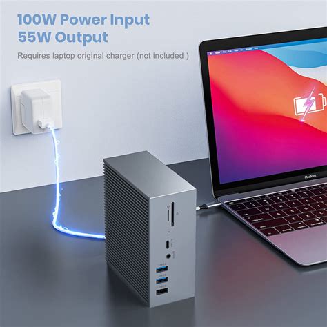 16 In 2 Usb C Dual Monitor Thunderbolt Dock Triple Display 8 Usb C A