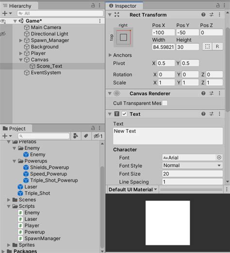 Score Text Ui Setup To Start With Ui I Right Click In The By Edythe Foster Medium