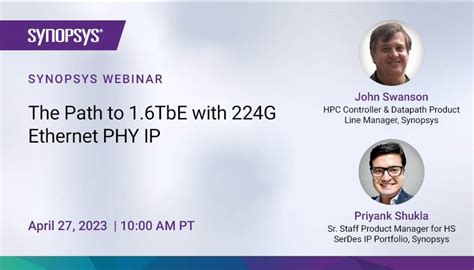 Synopsys The Path To 1 6tbe With 224g Ethernet Phy Ip Techworks