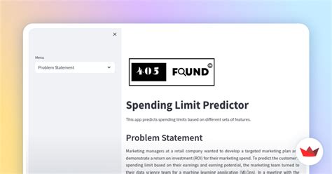 Vignesh Prabhu M On Linkedin Spending Limit Predictor