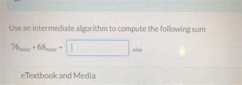 Solved Use An Intermediate Algorithm To Compute The
