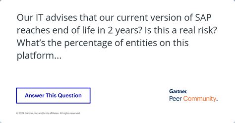 Our It Advises That Our Current Version Of Sap Reaches End Of Life In 2