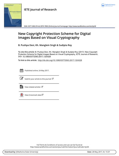 Pdf New Copyright Protection Scheme For Digital Images Based On