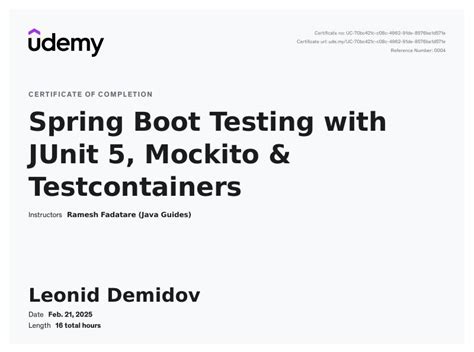 Springboot Testing Junit5 Mockito Softwaretesting Developerlife Leonid Demidov