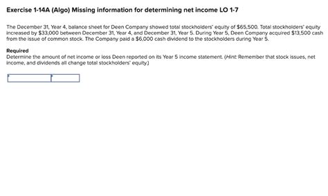 solved exercise 1 14a algo missing information for