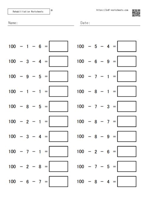 Rehabilitation Worksheets Worksheets Site For Rehabilitasionthere