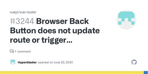 Browser Back Button Does Not Update Route Or Trigger Watchroute