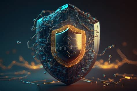Cyber Security Network Data Protection Concept Stock Illustration