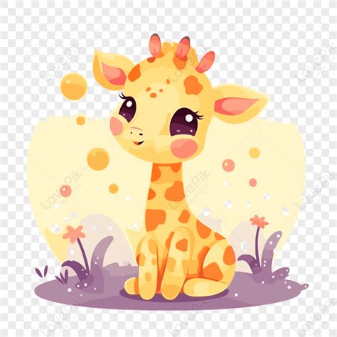 귀여운 기린 벡터 상표 클립 아트 만화 Png 일러스트 무료 다운로드 Lovepik