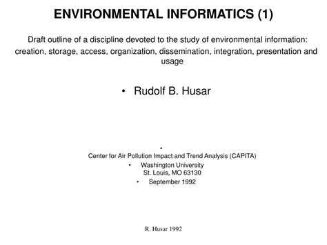 Ppt Environmental Informatics 1 Powerpoint Presentation Free Download Id 1408815