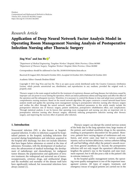 Pdf Application Of Deep Neural Network Factor Analysis Model In Operating Room Management