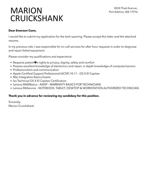 Tech Cover Letter Velvet Jobs