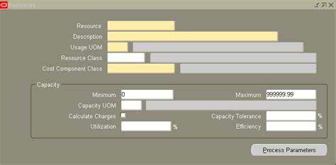 An Oracle Apps Blog Creating Resources In Oracle Process Manufacturing Opm