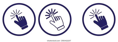 hand cursor icon set click icon stock vector royalty free 2501422237