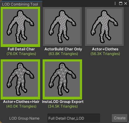 LOD Group Management CC IC Unity Tools Documentation