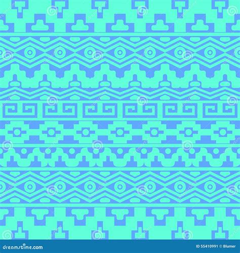 Seamless Pattern With Aztec Ornaments Stock Vector Illustration Of