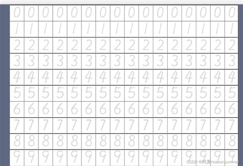【教学类 44 05】20240201 德彪钢笔行书字库（实线字体）制作的数字描字帖 Csdn博客