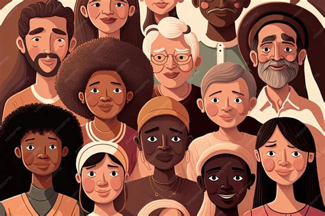 Grupo De Pessoas Multiétnicas De Diferentes Idades E Gêneros Como