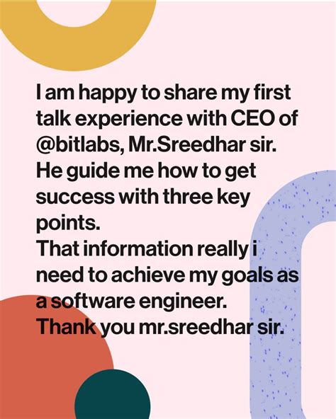 Gana Nagendra Durga Prasad Rapaka On Linkedin My First Talk Experience With Bitlabs Ceo Mr