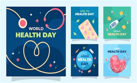 Premium Vector World Health Day Instagram Post Collection