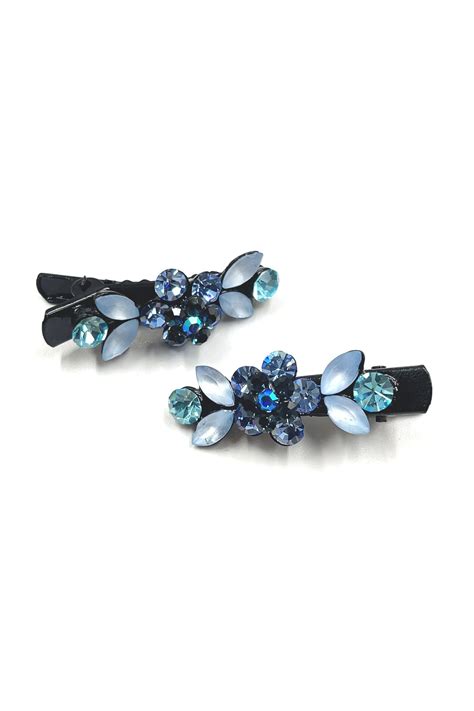 Mini Flower Hair Clips Pair Soho Style