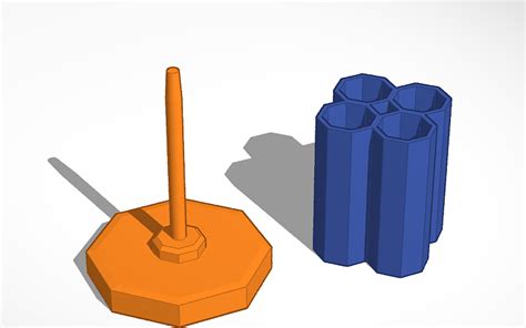 3d Design Rotating Expo Marker Holder Standard Size Expo Markers Tinkercad