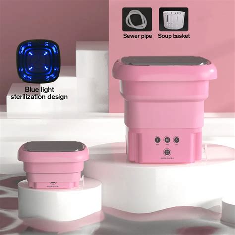 신제품 접이식 휴대용 미니 세탁기 탈수 가능 기숙사 학생 양말 속옷 팬티 세탁기 가전 제품 Aliexpress