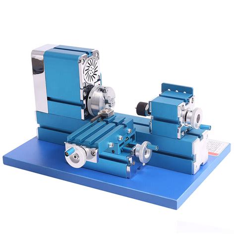 mini motorized lathe machine metal woodworking hobby teaching diy tool