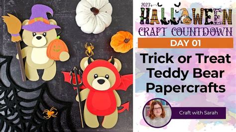 Cricut Teddy Bear Crafts For Halloween 🦇 Hcc 2023 Day 01 Teddy Bear