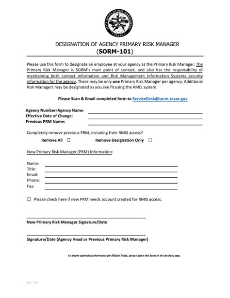 Form Sorm 101 Download Fillable Pdf Or Fill Online Designation Of