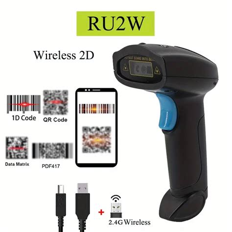 무선 휴대용 바코드 스캐너 1d 2d Qr 코드 Pdf417 및 데이터 매트릭스 리더 사무용품and학용품 Temu