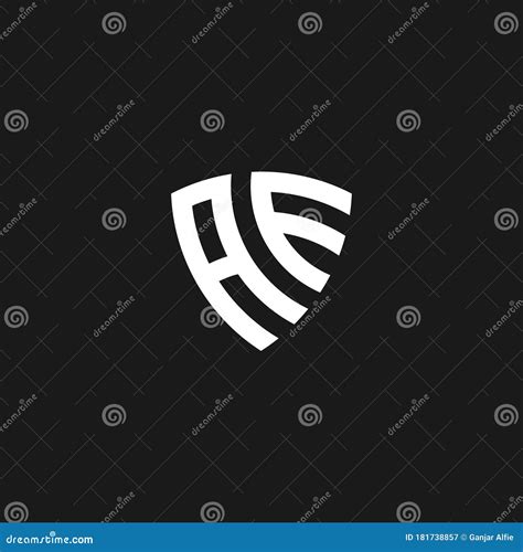 Ae Monogram Logo With Shield Shape Stock Vector Illustration Of Geometric Initials