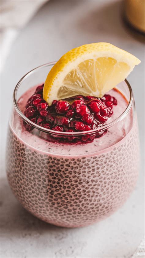 Creamy Lemon Raspberry Chia Seed Pudding Plant Powered Lifters